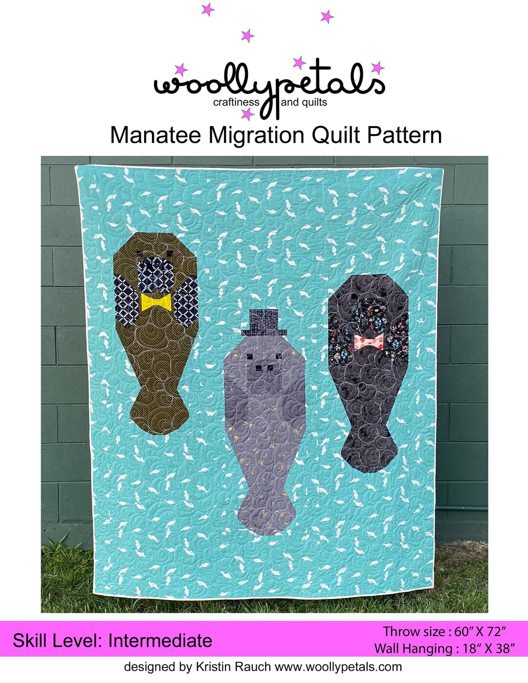Manatee Migration Quilt PDF Pattern Download by Woollypetals - Etsy