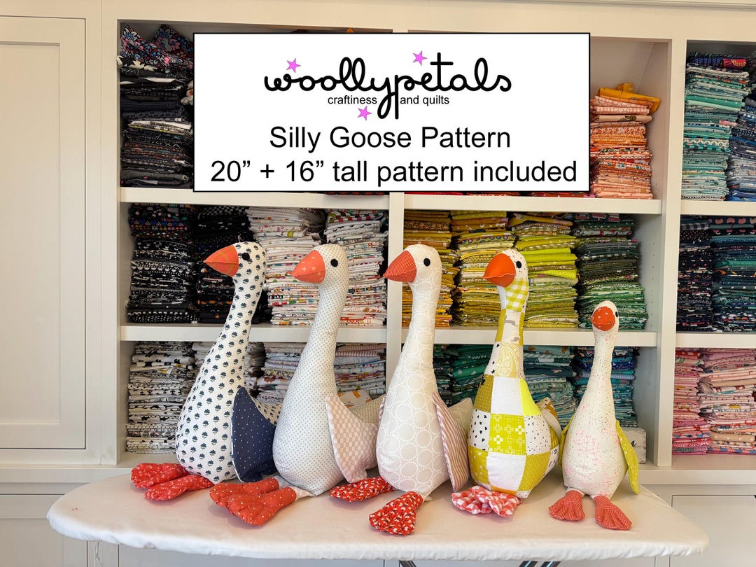 Silly Goose PDF Pattern by Woollypetals to Make a 20" and 16" Stuffed ...