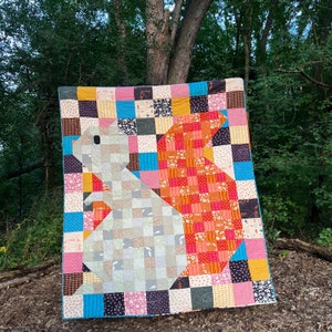 Squirrel!!! Quilt PDF Pattern Download by Woollypetals - Etsy
