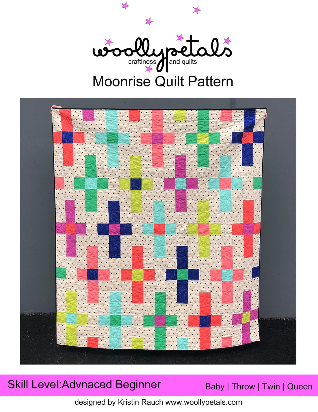 Moonrise Quilt PDF Pattern Download by Woollypetals - Etsy