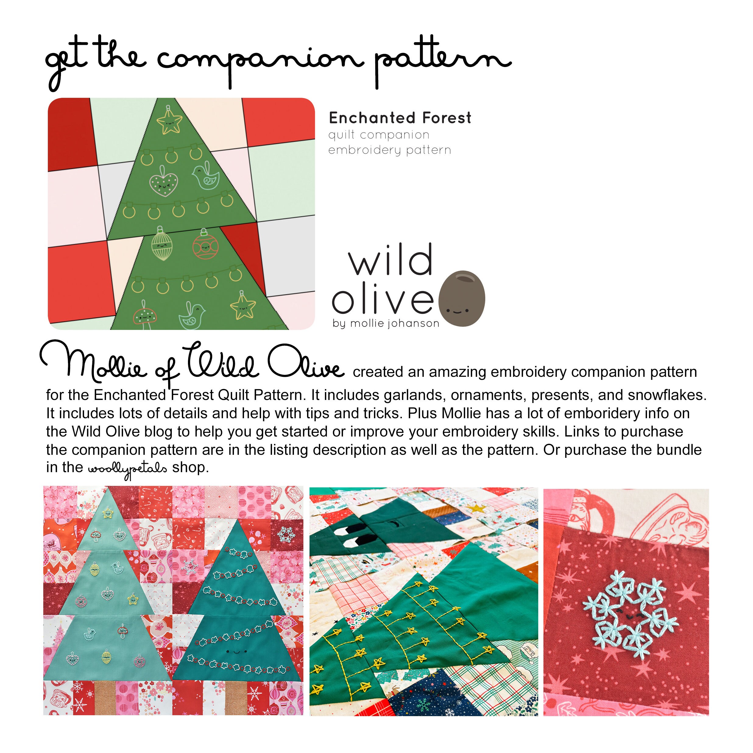 Enchanted Forest Quilt PDF Pattern Download by Woollypetals - Etsy
