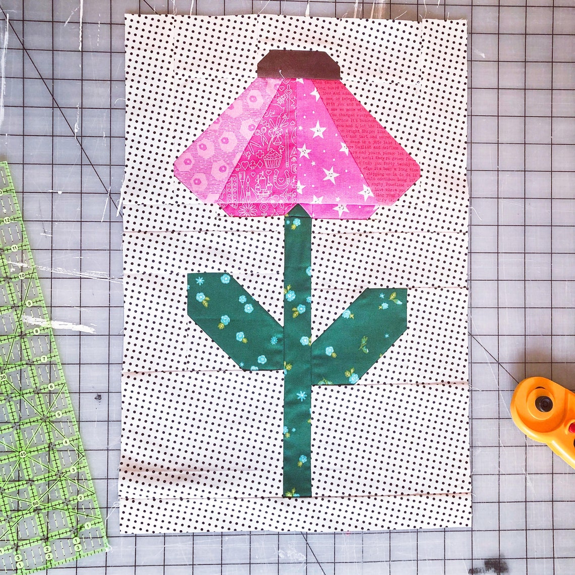 PDF Pattern Echinacea Quilt Block Pattern PDF Download | Etsy