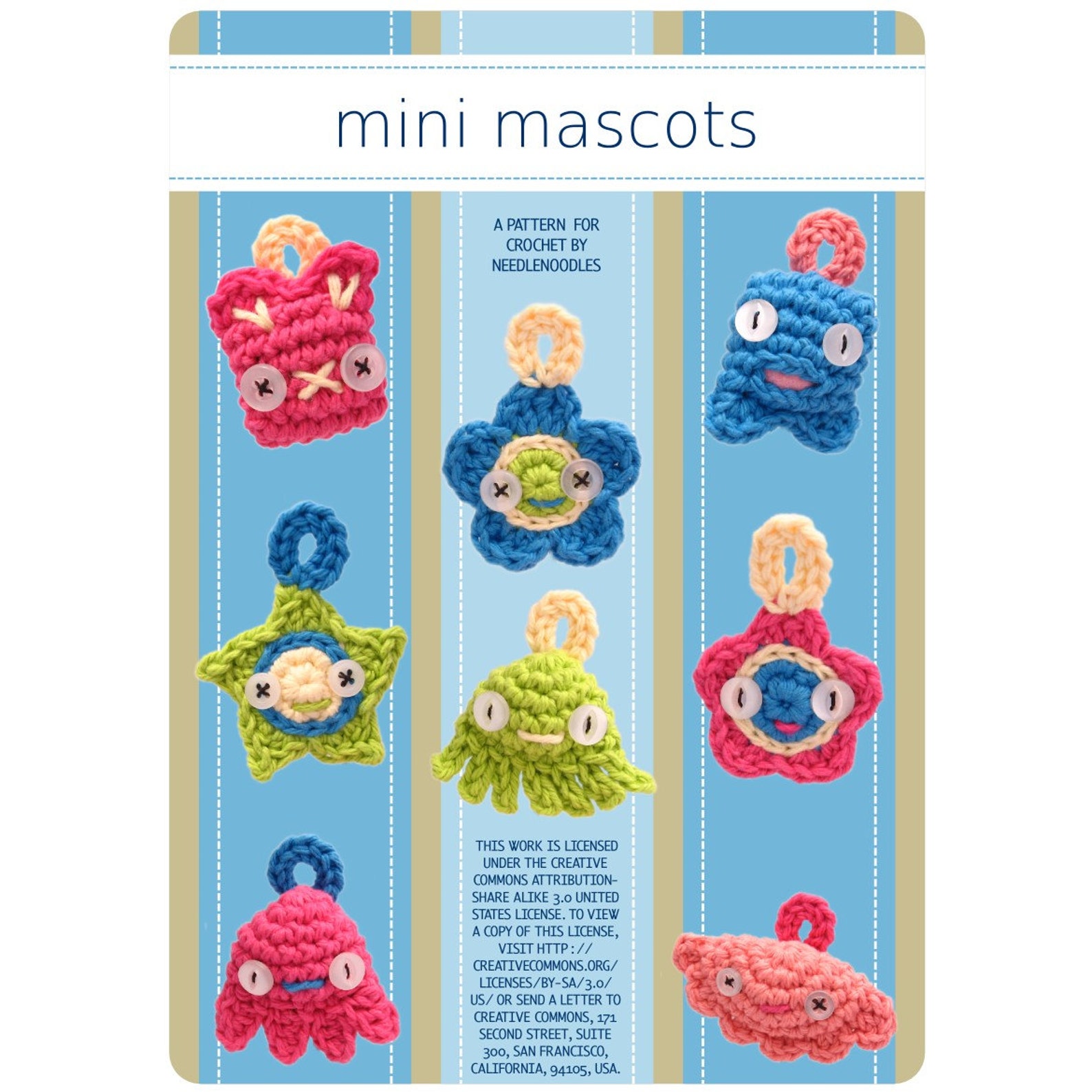 Mini Mascot Crochet Pattern Set PDF - Etsy