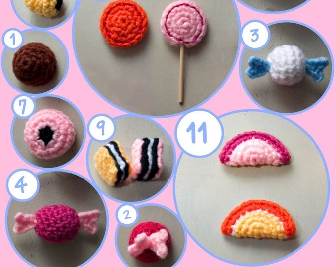 Amigurumi Candy Pattern Collection PDF - Etsy