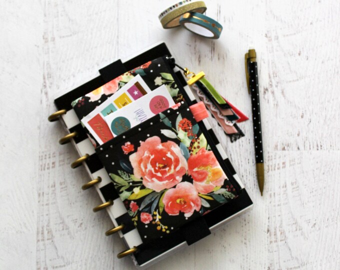 Black Planner Bag Floral Planner Cover Small Planner - Etsy