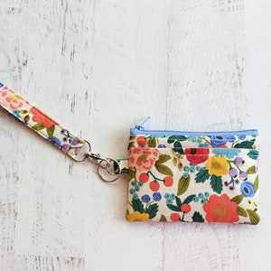 Floral ID Case - Gift Ideas for Her- Colorful Flower Print ID / Mini ...