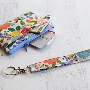 Floral ID Case - Gift Ideas for Her- Colorful Flower Print ID / Mini ...