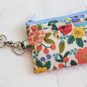 Floral ID Case - Gift Ideas for Her- Colorful Flower Print ID / Mini ...