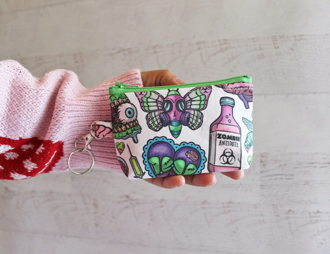 Mutant Zombie Keyring Pouch: Creepy Goth Zipper Coin Purse - Etsy