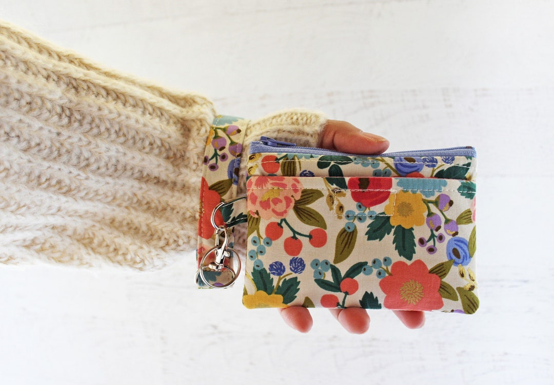 Floral ID Case - Gift Ideas for Her- Colorful Flower Print ID / Mini ...