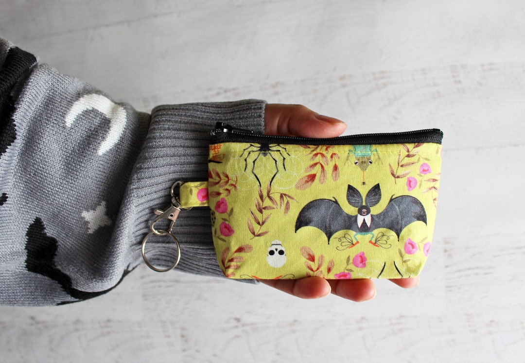 Bats Zipper Pouch - Small Keyring Change Purse - Wicthy Vibes ...