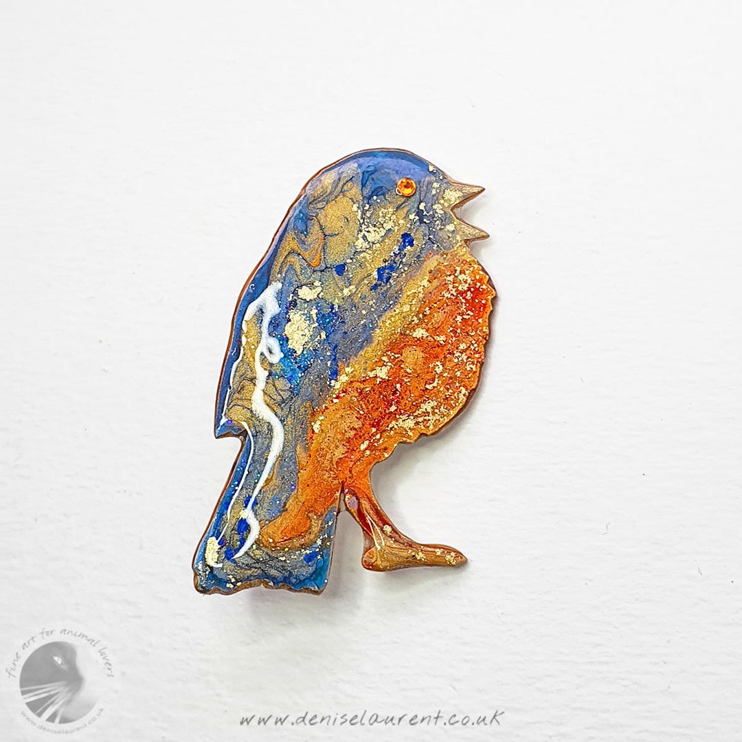Blue Bird Brooch With Gift Box Perfect Bird Lover's Gift Unique ...