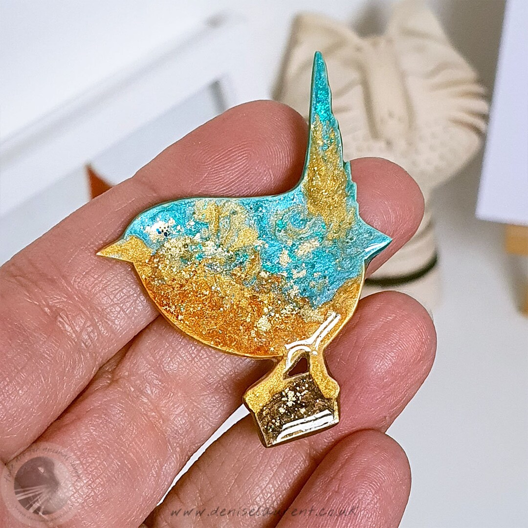 Jenny Wren Brooch Garden Birds With Gift Box, Unique Bird Jewellery ...