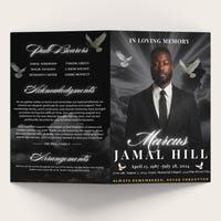 Editable Funeral Program Pamphlet Template Celebration of Life Order of ...