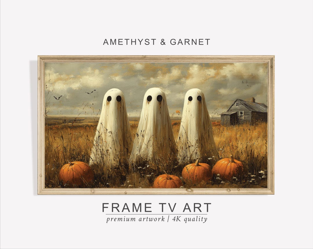 Halloween Rahmen Tv Kunst Netter Geist Kürbis Patch Geist Halloween ...