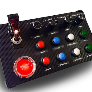 Button Box Sim Racing Console, 22 Funzioni, Leva Ignizione E Start ...