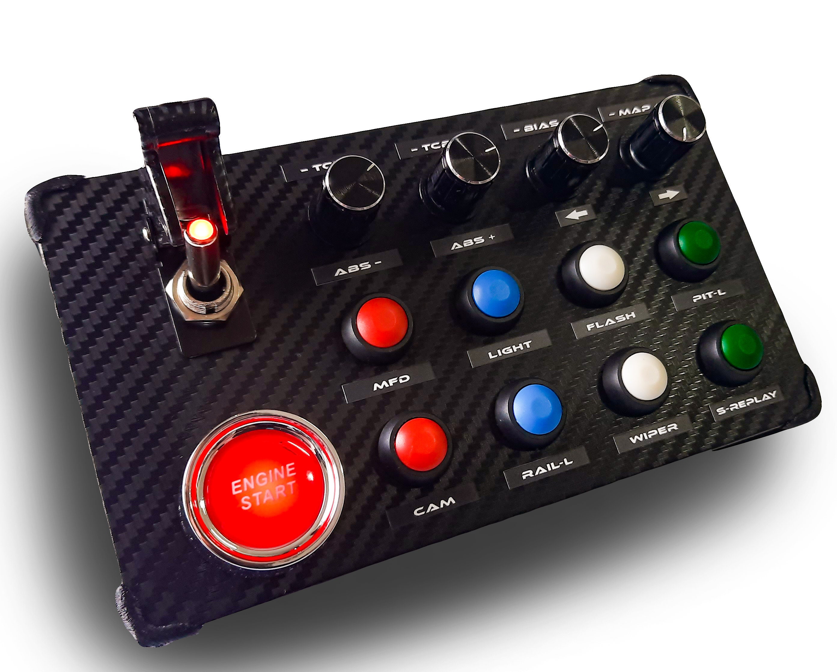 Button Box Sim Racing Console, 22 Funzioni, Leva Ignizione E Start ...