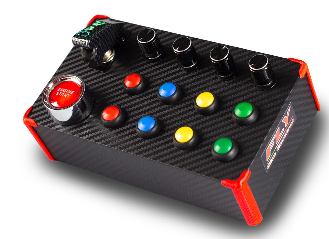 Button Box Sim Racing for Pc, Driving and Flight Simulators, Ignition ...