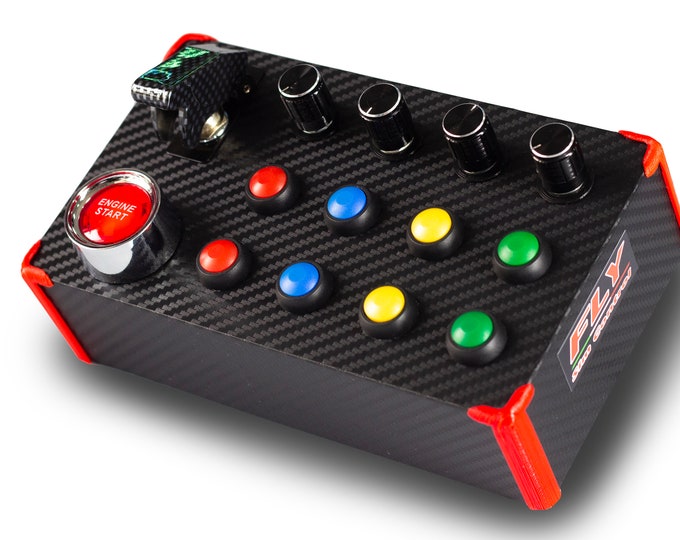 Curasim Controls Sim Racing Button Box Full-metal RGB Illuminated ... Curasim Controls Sim Racing Button Box Full-metal RGB Illuminated ...
