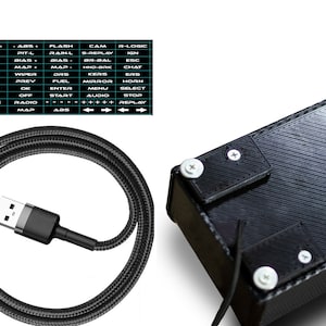 Button Box Sim Racing Console, 22 Functions, Ignition Lever and Start ...