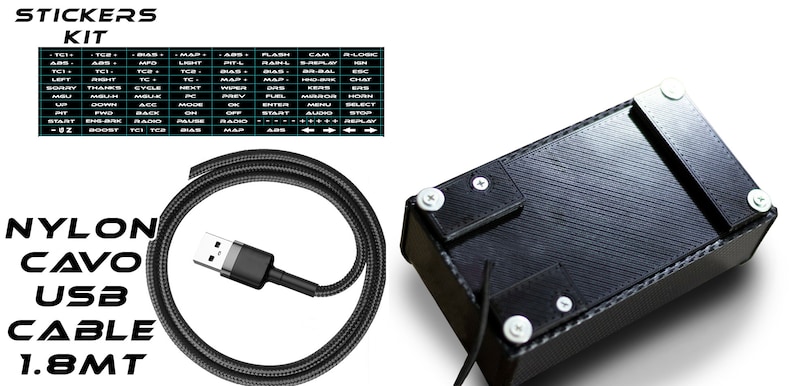 Button Box Sim Racing Console, 22 Functions, Luminous Ignition and ...