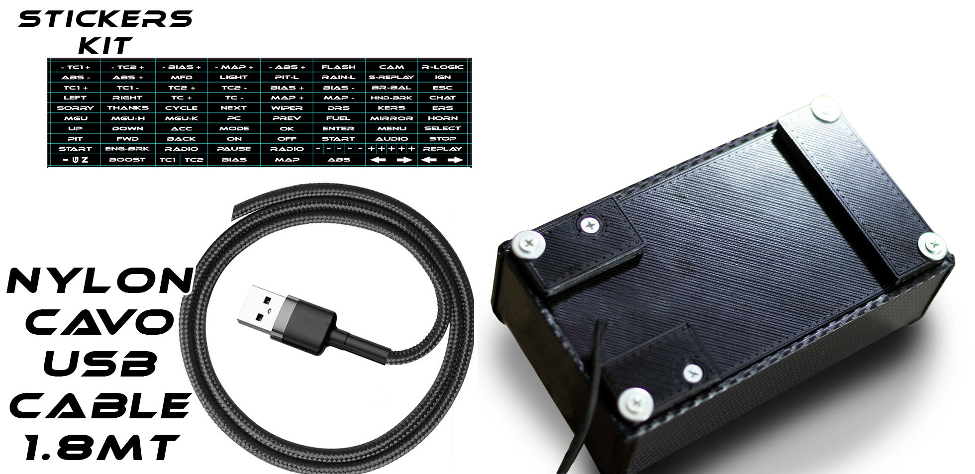 Button Box Sim Racing Console, 22 Funzioni, Leva Ignizione E Start ...