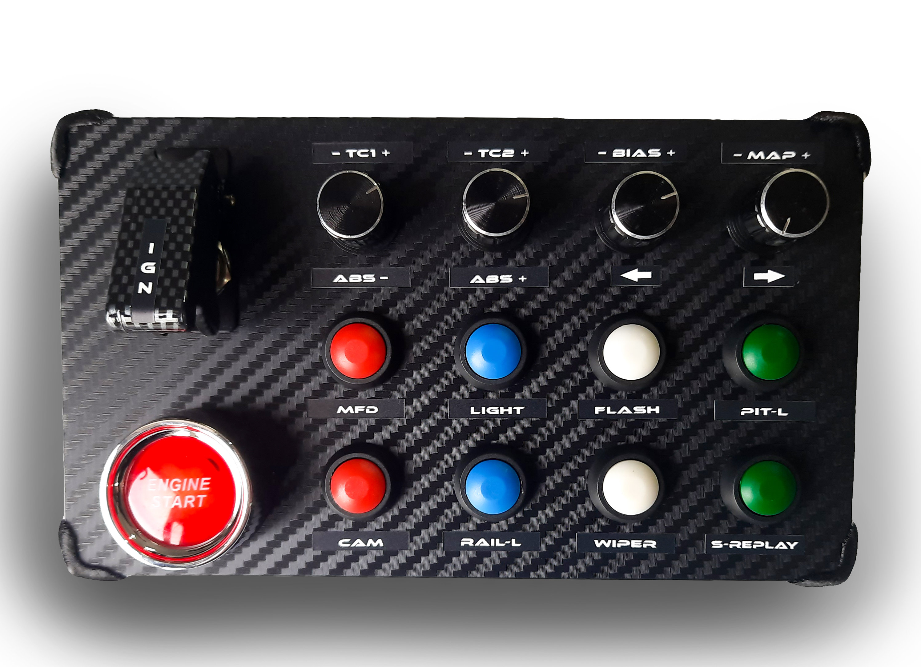 Button Box Sim Racing Console, 22 Funzioni, Leva Ignizione E Start ...