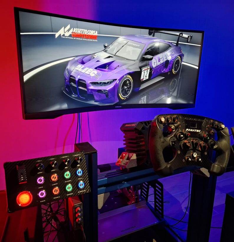 Button Box Sim Racing Console 22 Functions RGB Illuminated Buttons ...