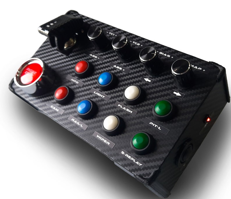 Button Box Sim Racing Console, 22 Functions, Luminous Ignition and ...