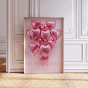 DIGITAL DOWNLOAD | Light Pink Heart Print | Light Pink Wall Art | Retro ...