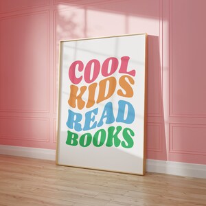 DIGITAL DOWNLOAD Book Poster for Kids Kids Reading Print Bookish ...