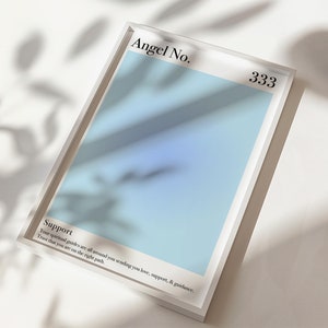 Blue Aura Poster | 333 Angel Number Poster | Aura Wall Art | Aura Print ...