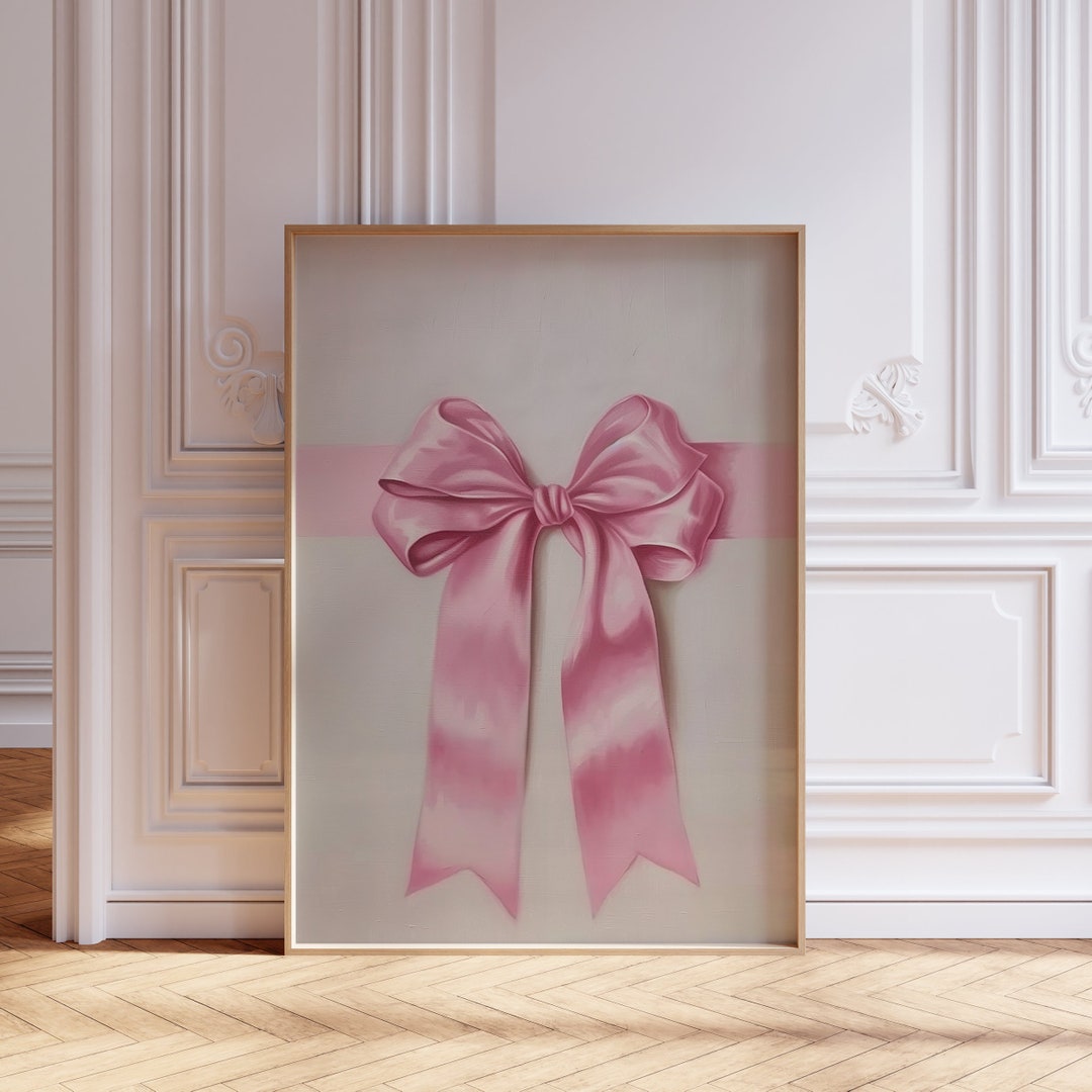 Coquette Room Decor | Coquette Poster | Pink Bow Poster | Coquette ...