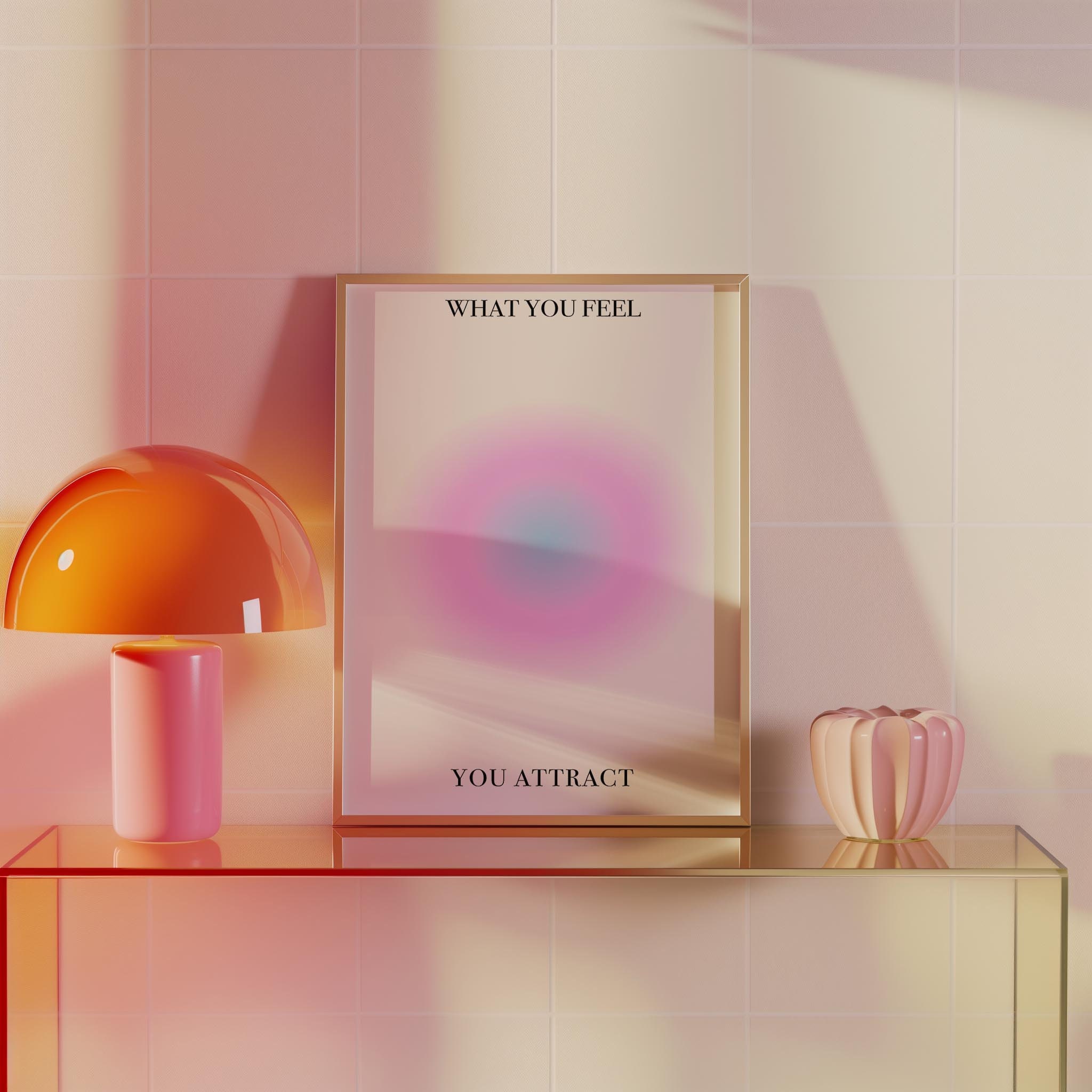 Aura Poster Zen Wall Art Pink Aura Print Aura Wall Art Meditation Wall ...