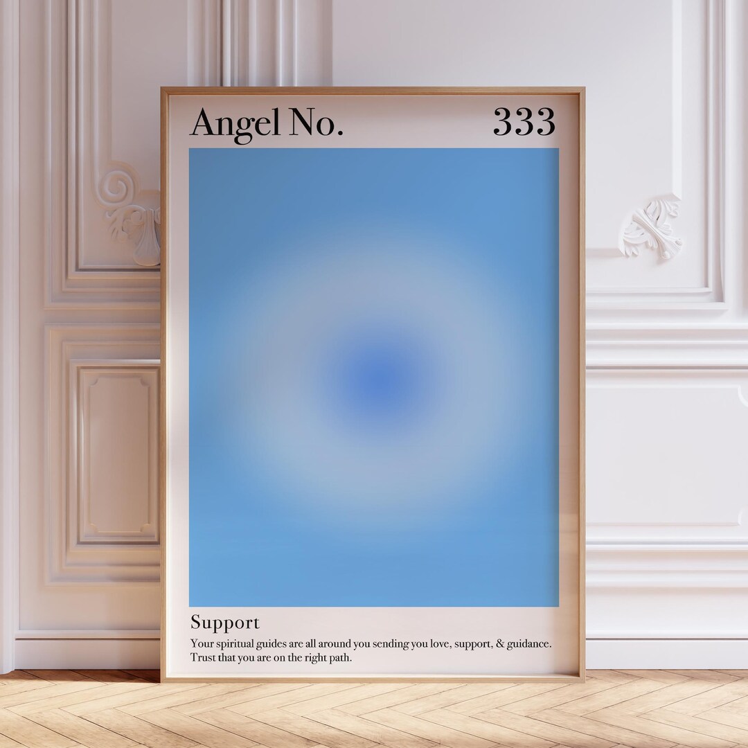 Blue 333 Angel Number Aura Poster - Etsy