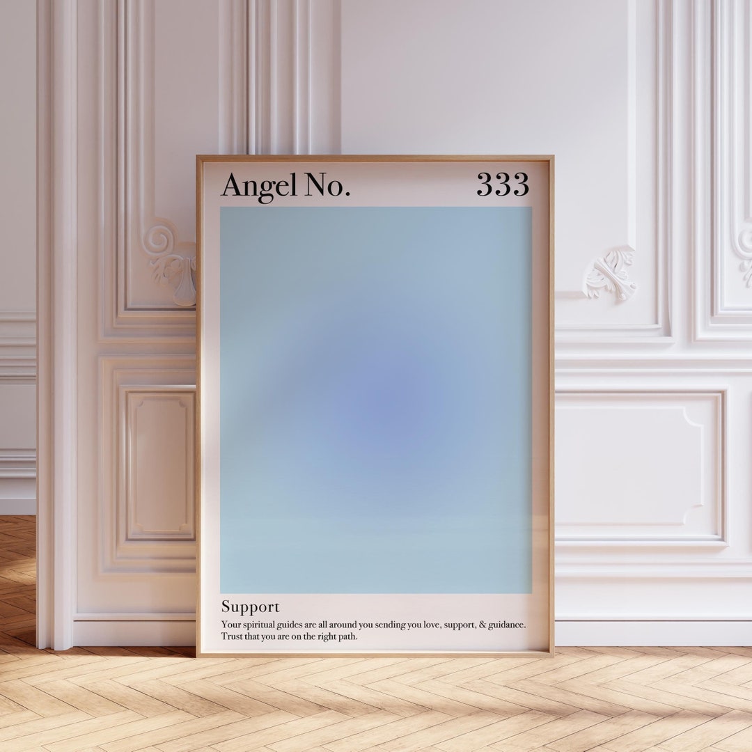 Blue Aura Poster | 333 Angel Number Poster | Aura Wall Art | Aura Print ...