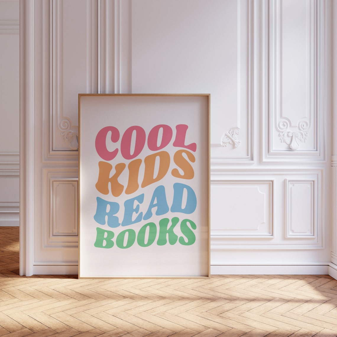 DIGITAL DOWNLOAD Book Poster for Kids Kids Reading Print Bookish ...