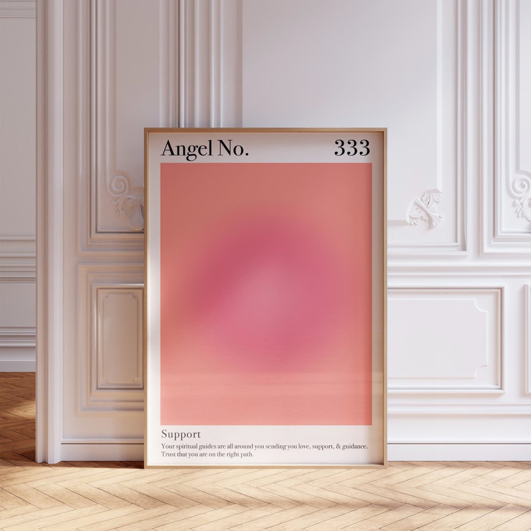 DIGITAL DOWNLOAD Pink Angel Number Poster Pink Aura Poster Aura Print ...