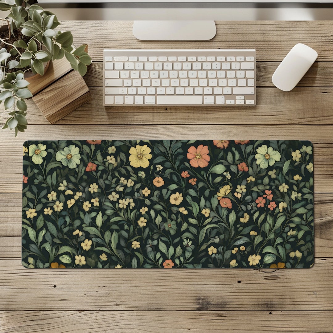 Sage Green Desk Mat | Floral Desk Mat | Cottagecore Desk Mat | Boho ...