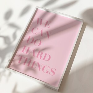 We Can Do Hard Things Poster | Mental Health Wall Art | School ...