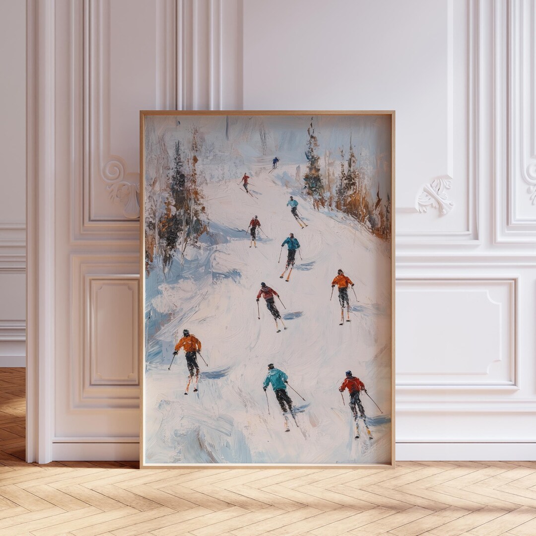Retro Ski Poster | Vintage Ski Poster | Winter Sport Poster | Retro ...