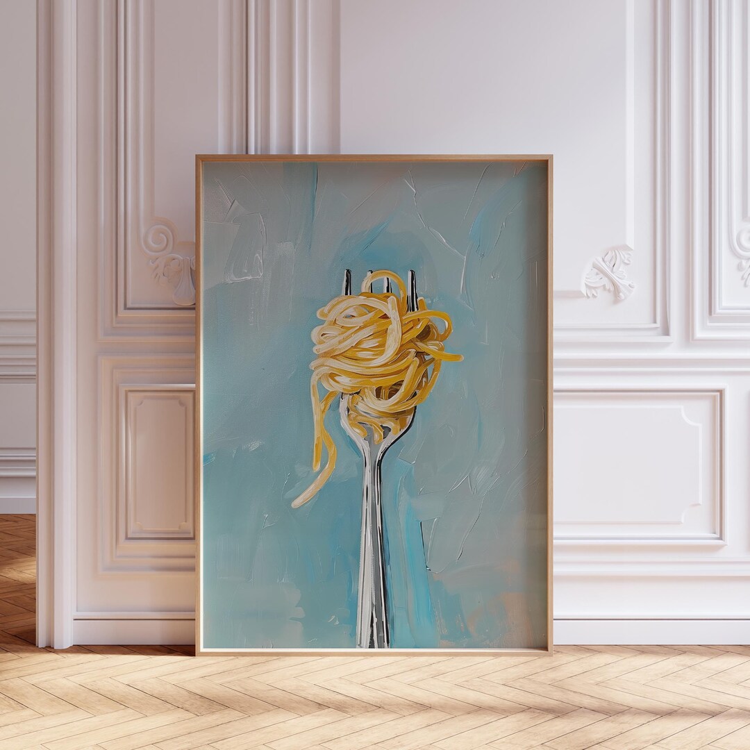 Pasta Print | Spaghetti Print | Noodle Pasta Wall Art | Vintage Food ...