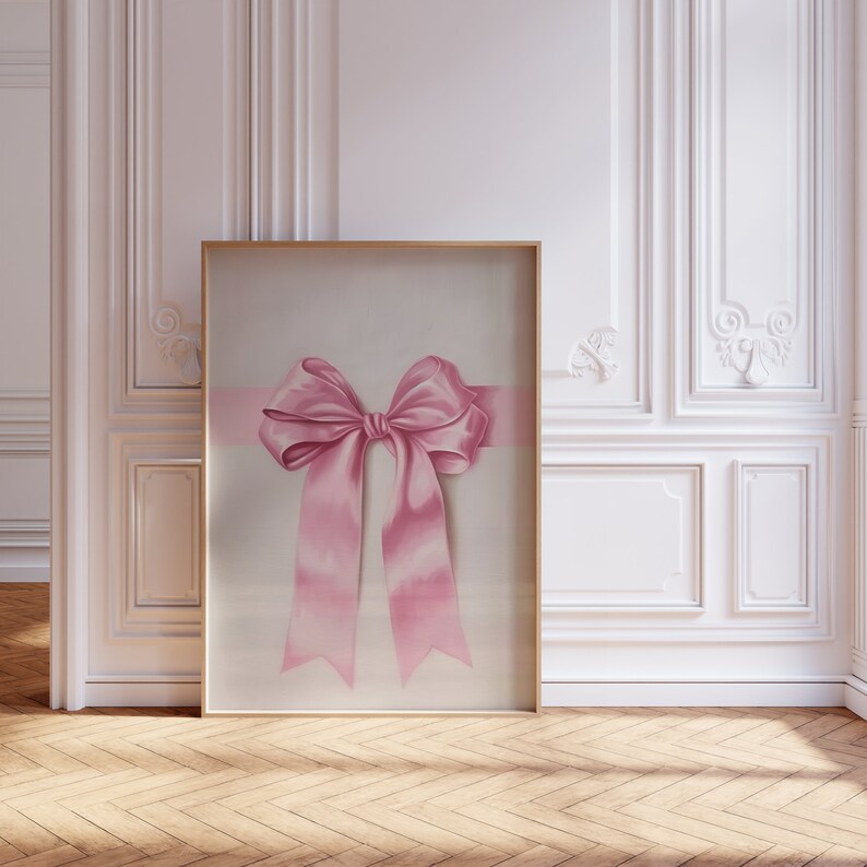 Coquette Room Decor Coquette Poster Pink Bow Poster Coquette Decor ...