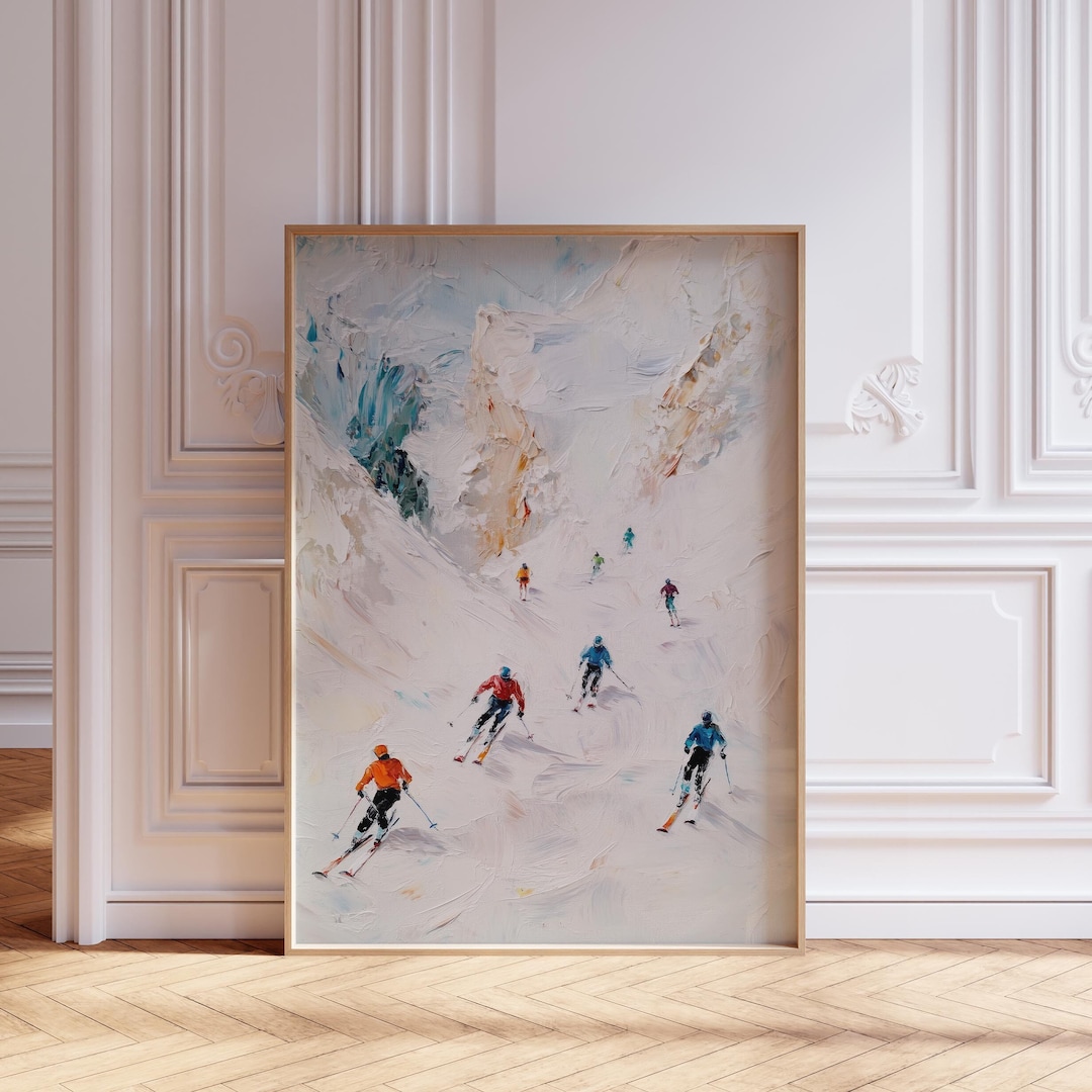 Retro Ski Poster | Vintage Ski Poster | Winter Sport Poster | Retro ...