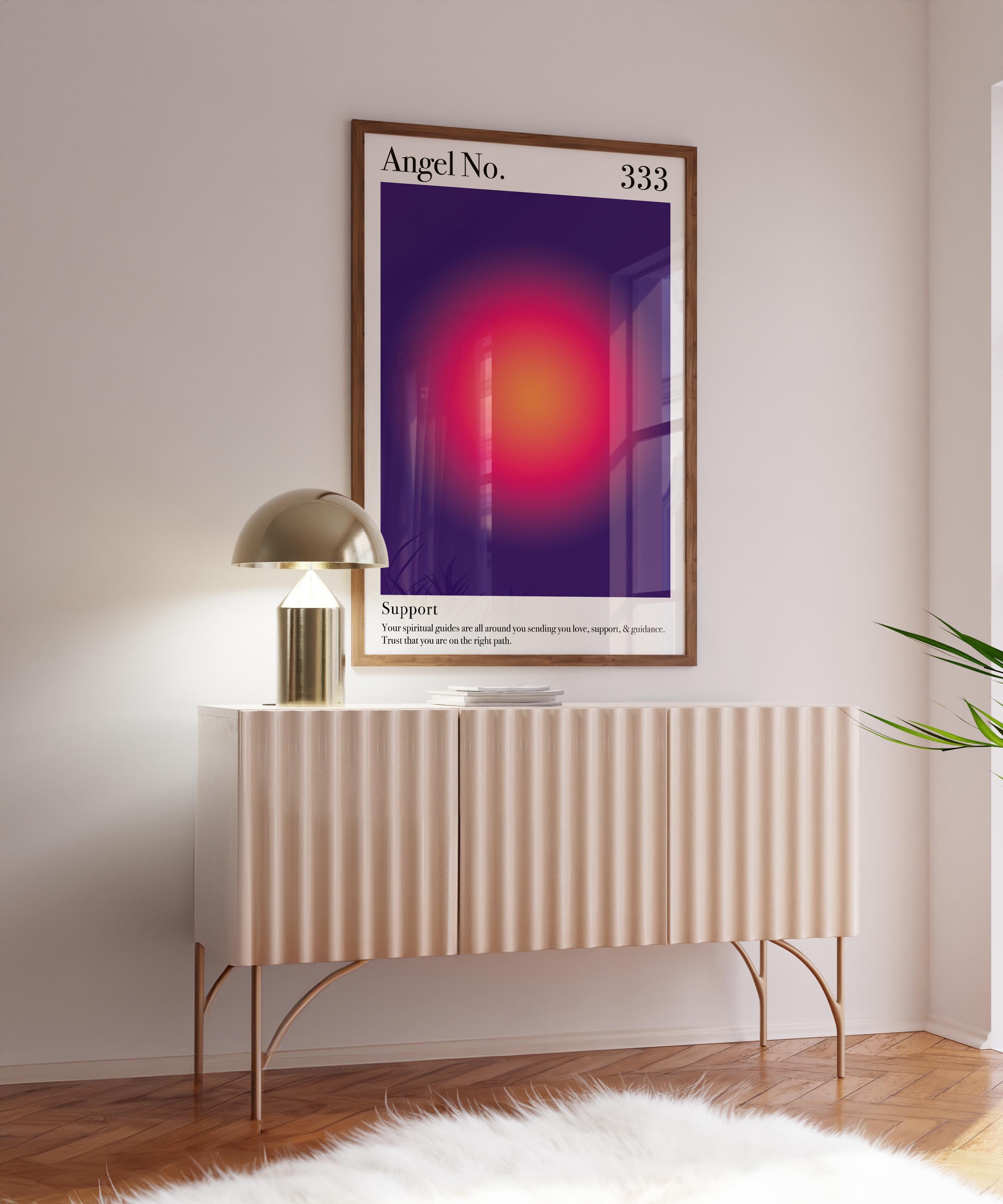 Pink Aura Poster 333 Angel Number Poster Aura Wall Art Aura Print ...