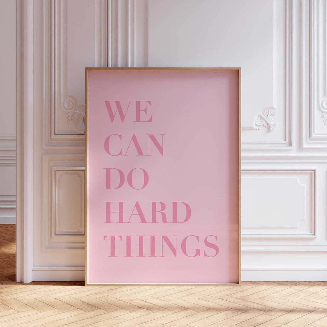 We Can Do Hard Things Poster | Mental Health Wall Art | School ...