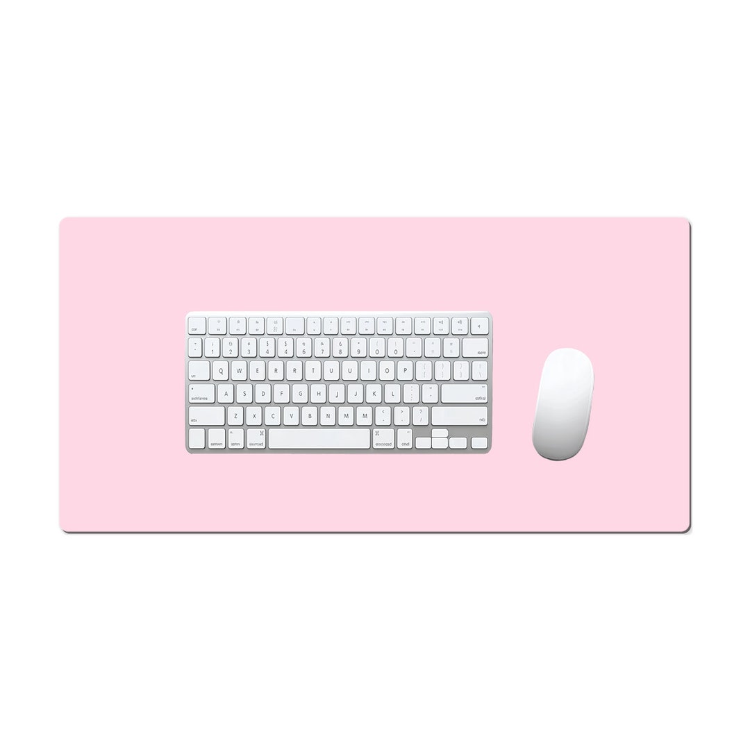 Light Pink Desk Mat | Solid Color Deskmat | Pastel Desk Mat | Cute Desk ...