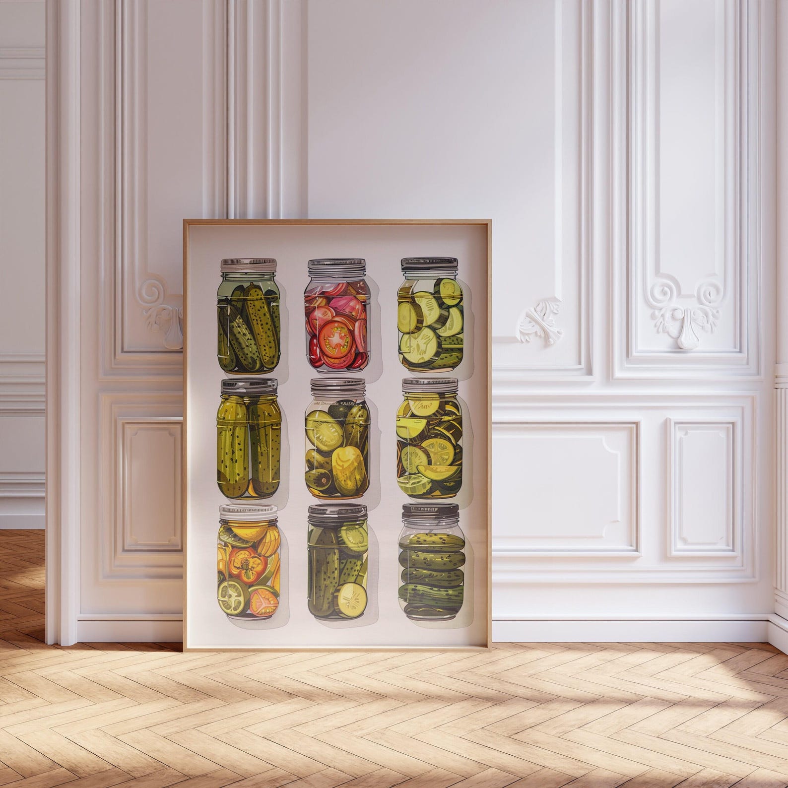 Pickle Wall Art | Funny Kitchen Print | Pickle Art | Fun Kitchen Wall ...