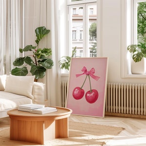 Coquette Room Decor | Coquette Poster | Cherry Print | Cherry Art Print ...
