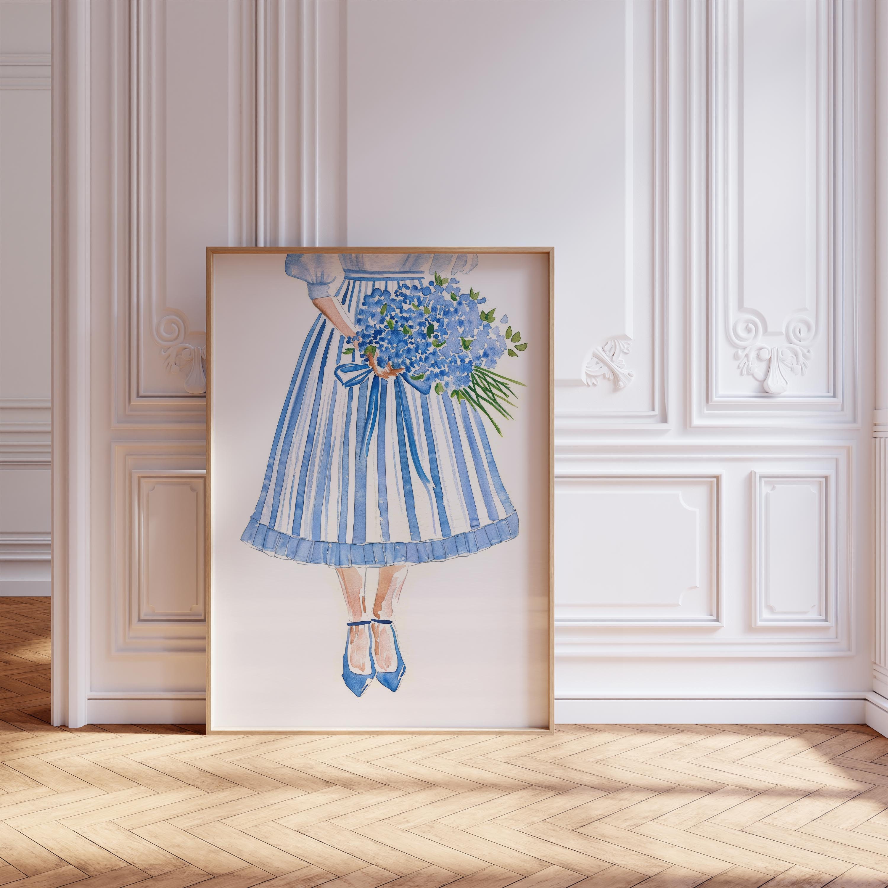 Coastal Granddaughter Print | Blue Watercolor Print | Coastal Grandma ...